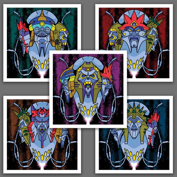 Quintesson Judge set of five 8x8 prints | Etsy