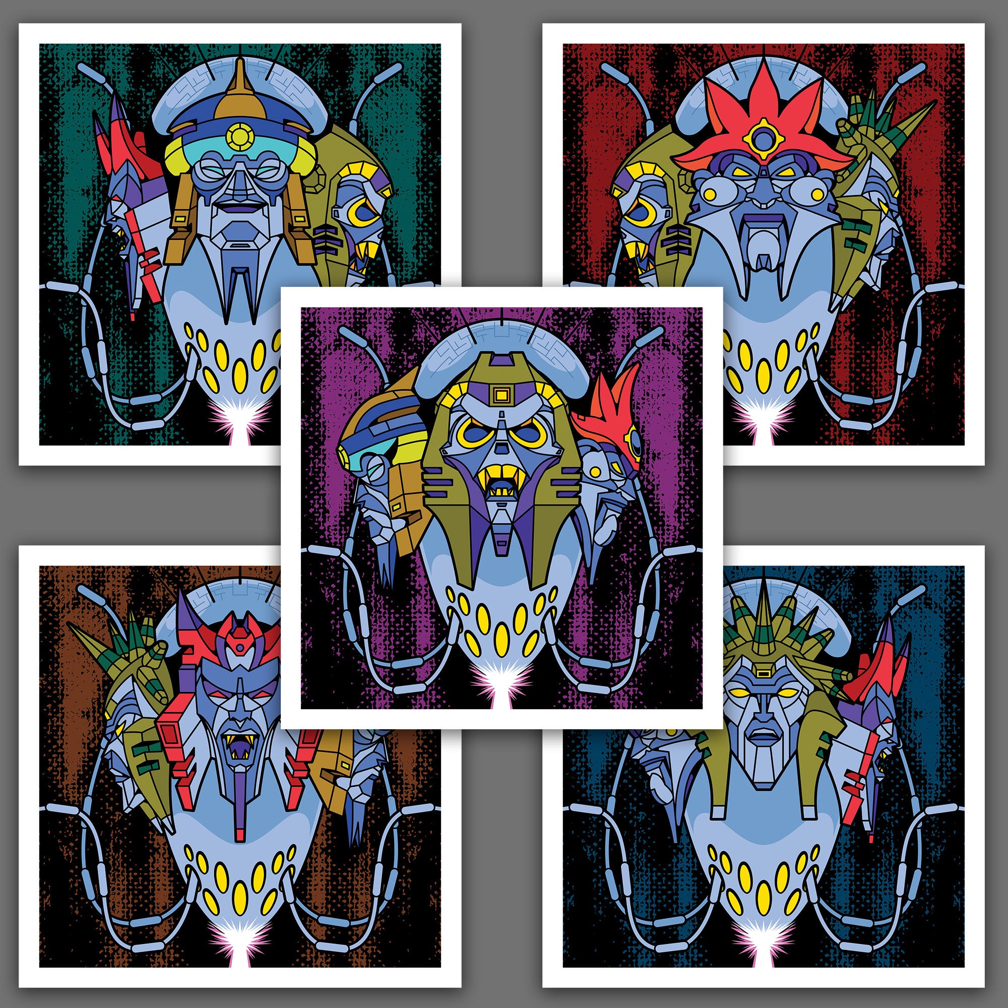 Quintesson Judge set of five 8x8 prints | Etsy