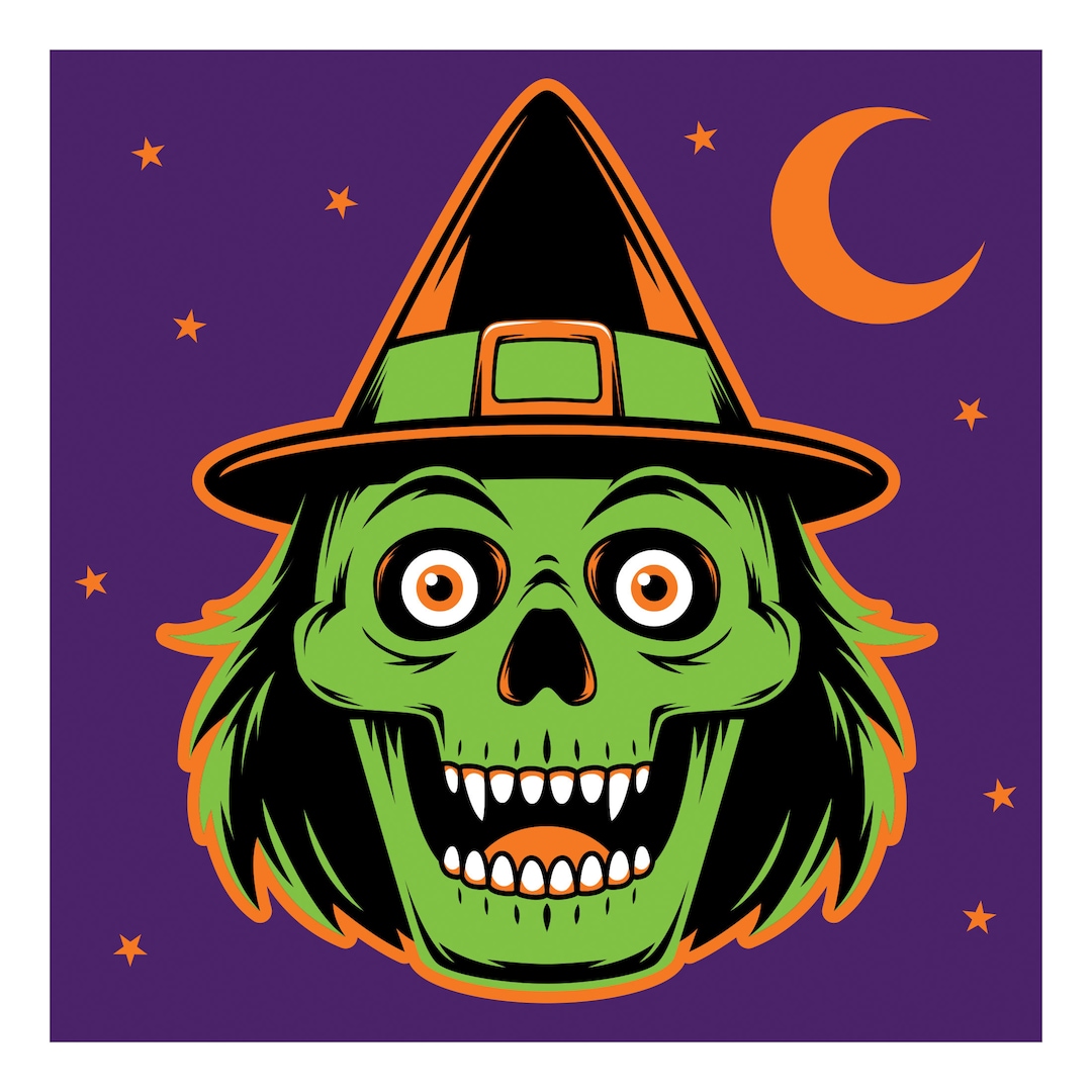 Skull Witch 11x11 Print - Etsy