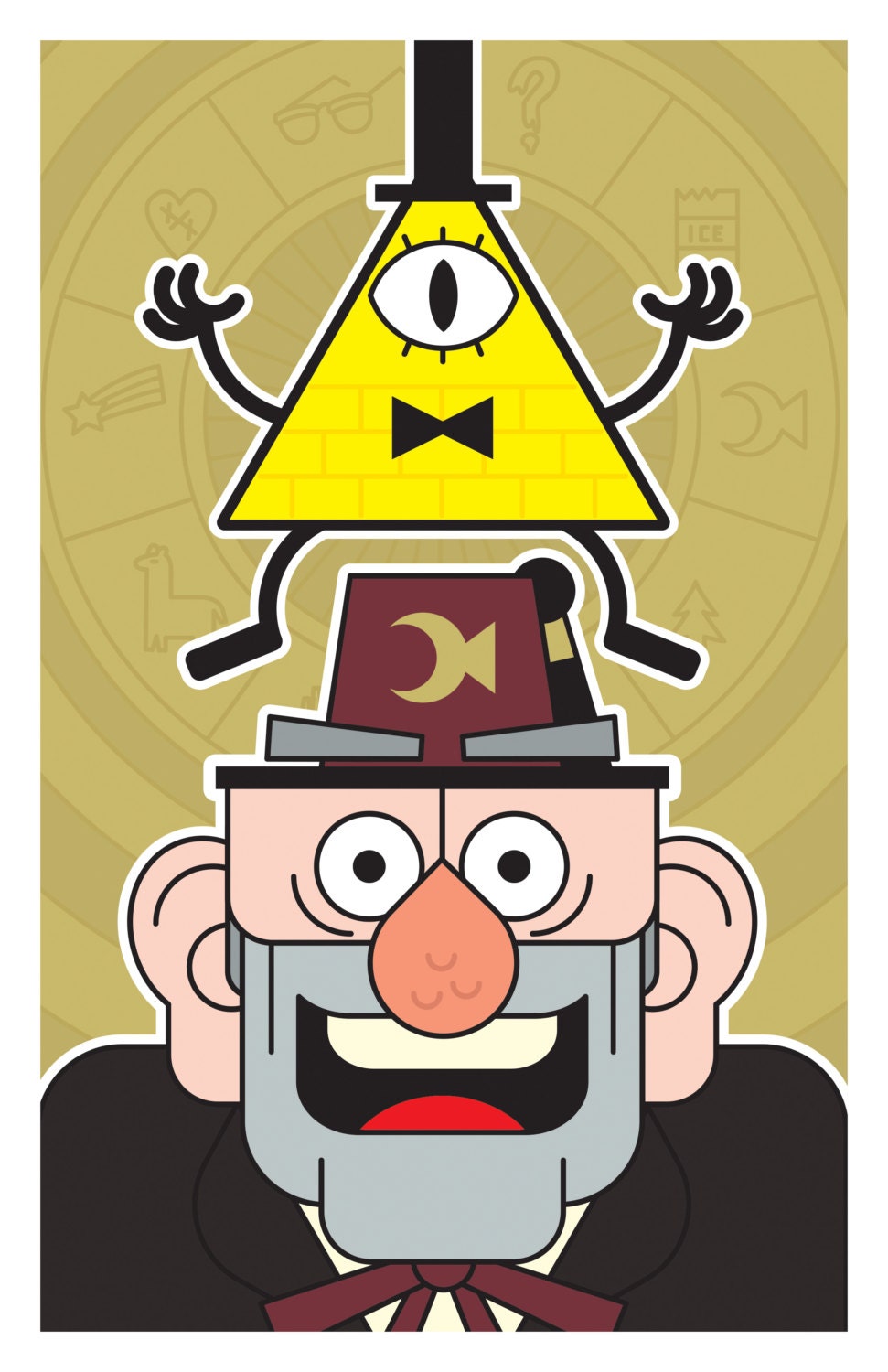 Gravity Falls: Bill & Stan Print 11x17 - Etsy