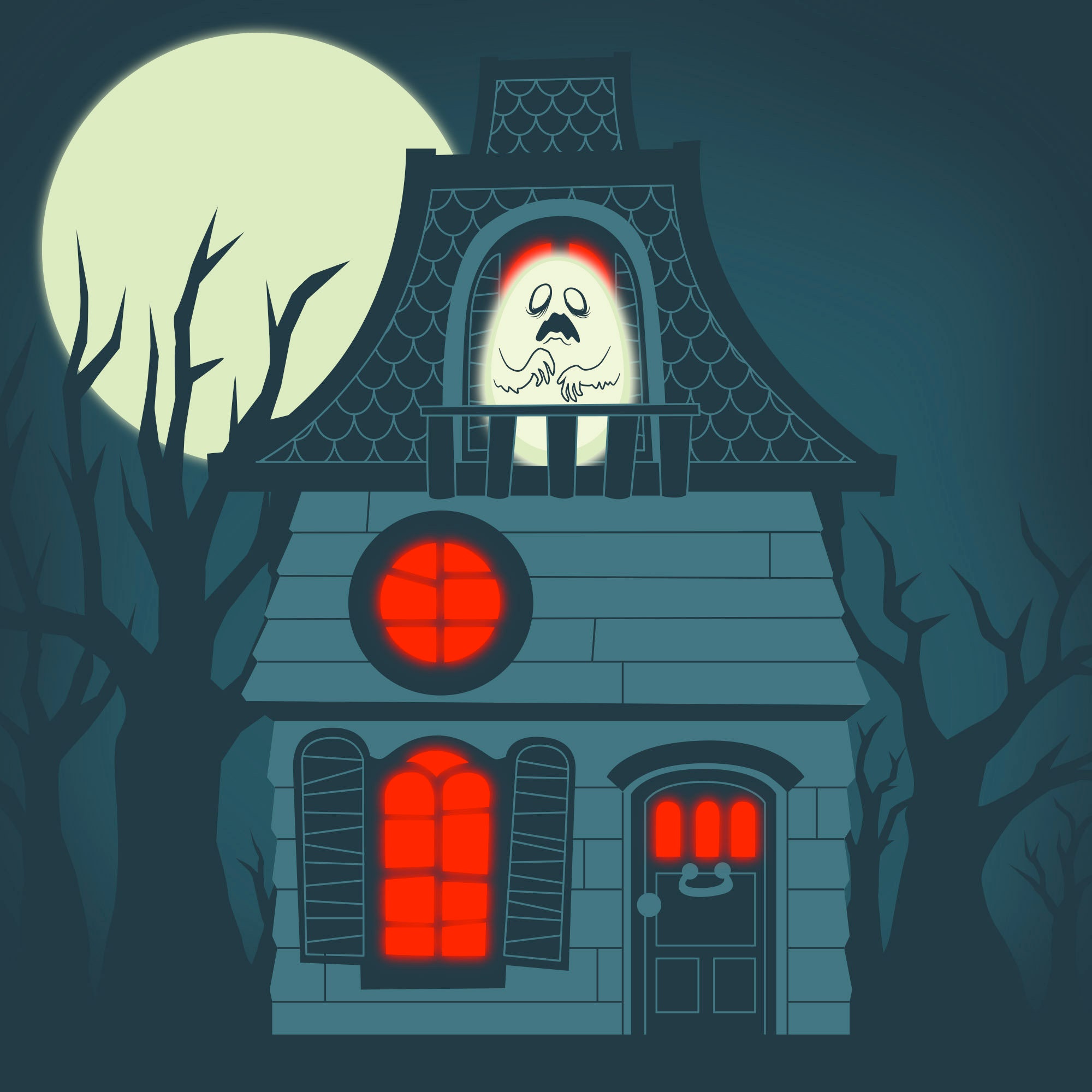 Weeble Haunted House 11x11 Print - Etsy