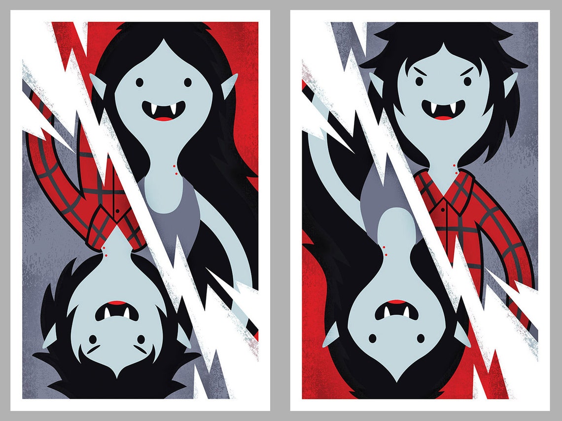 Adventure Time: Marceline and Marshall Lee Print 11x17 - Etsy