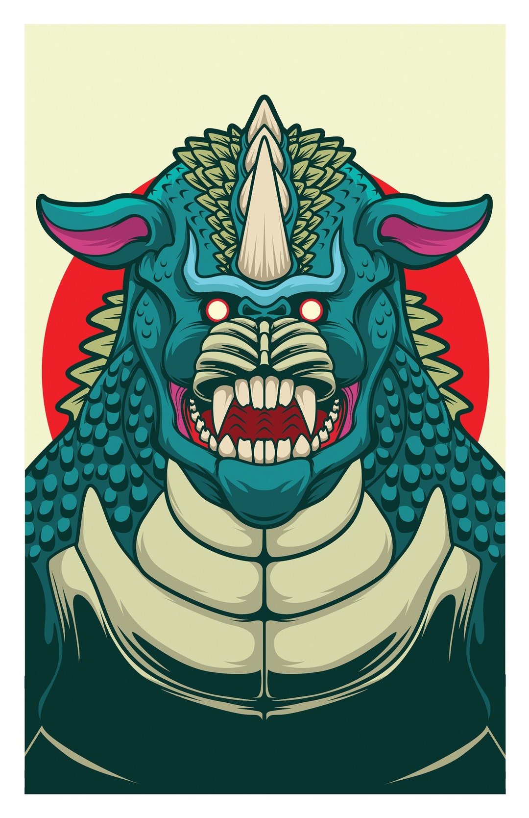 Salunga (godzilla Singular Point) 11x17 Print - Etsy