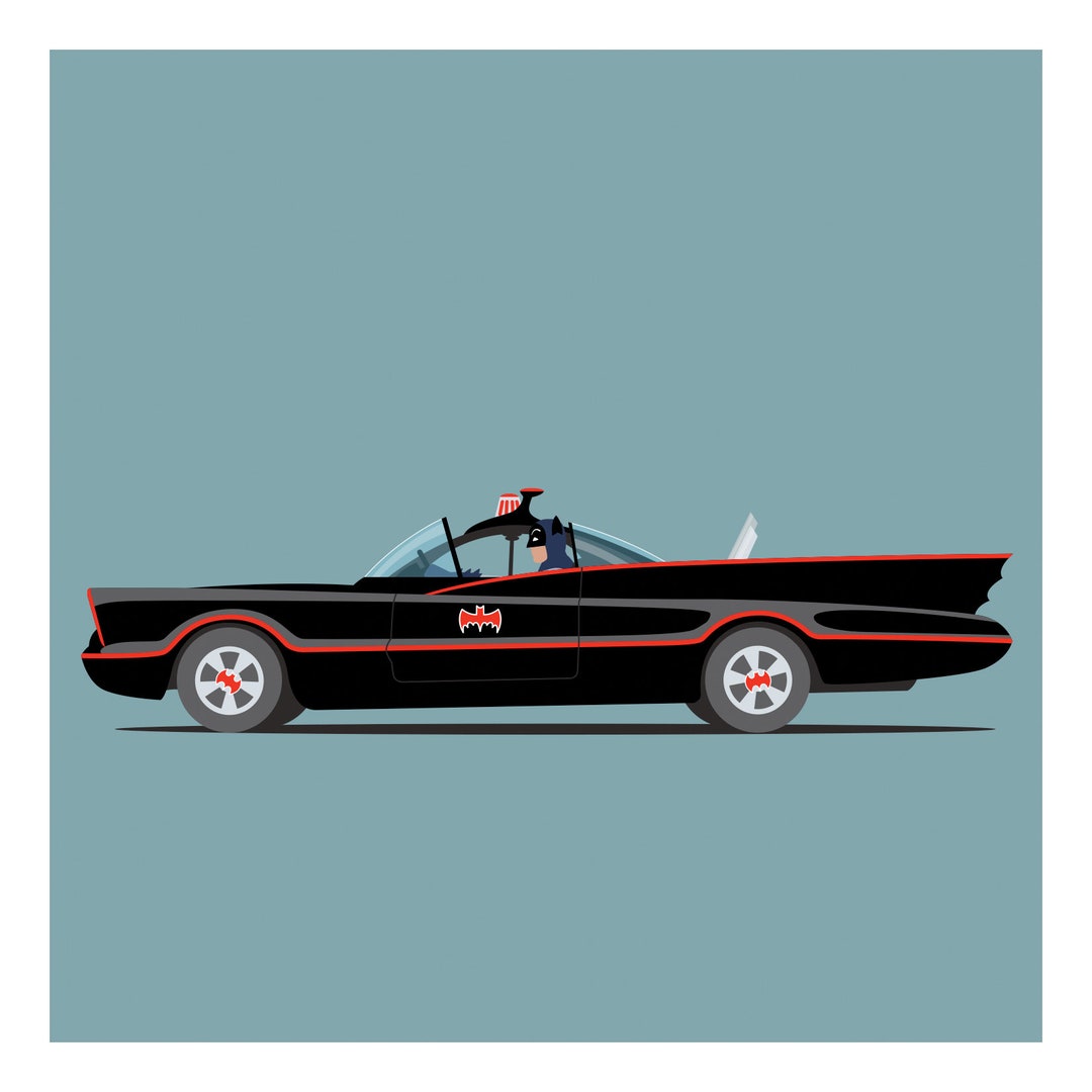 Bat-mobile 11x11 Print - Etsy