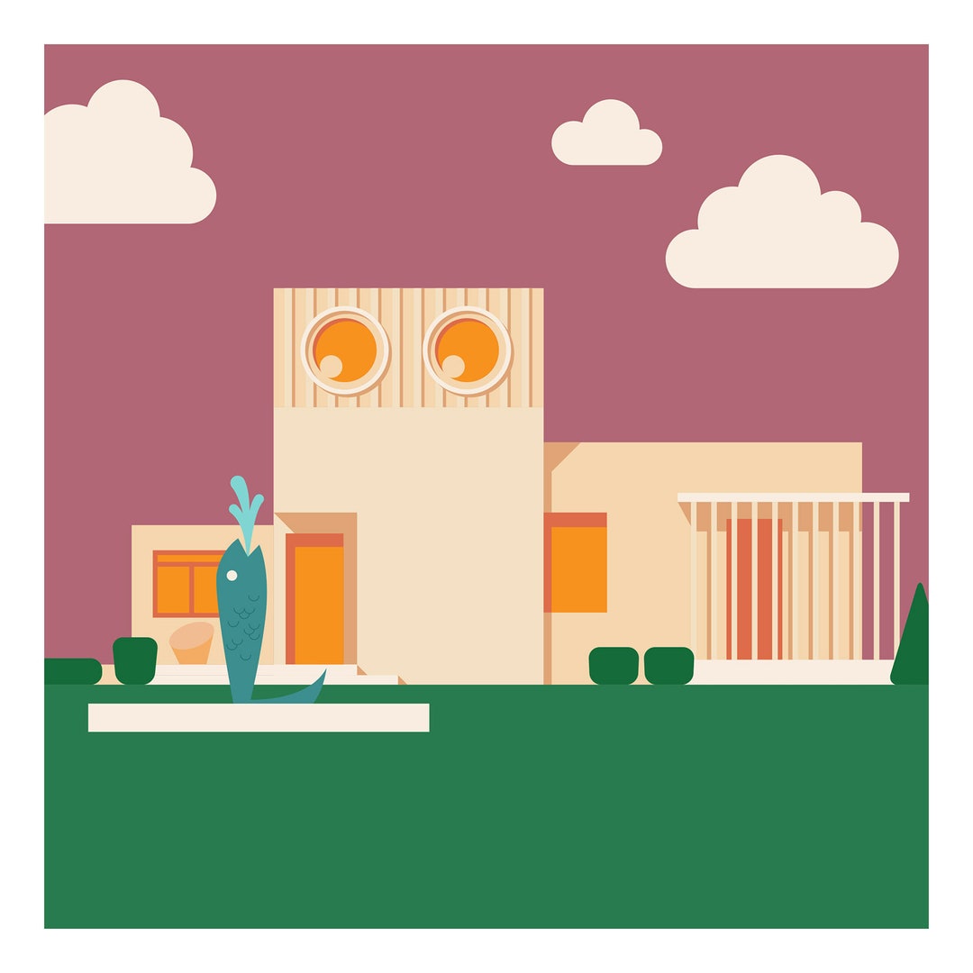 Mon Oncle House 11x11 Print - Etsy