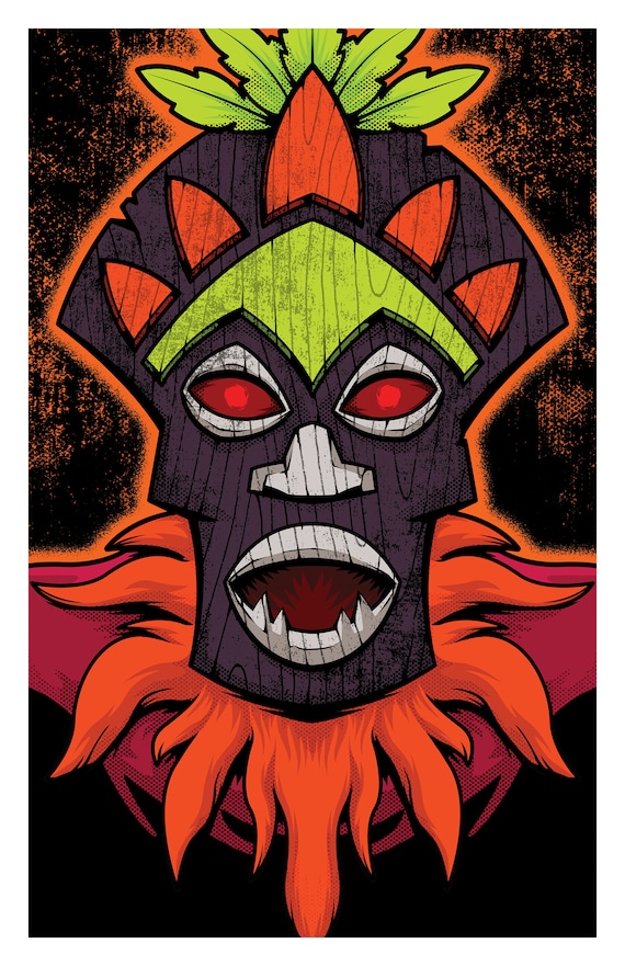 Tiki Witch Doctor 11x17 Print | Etsy