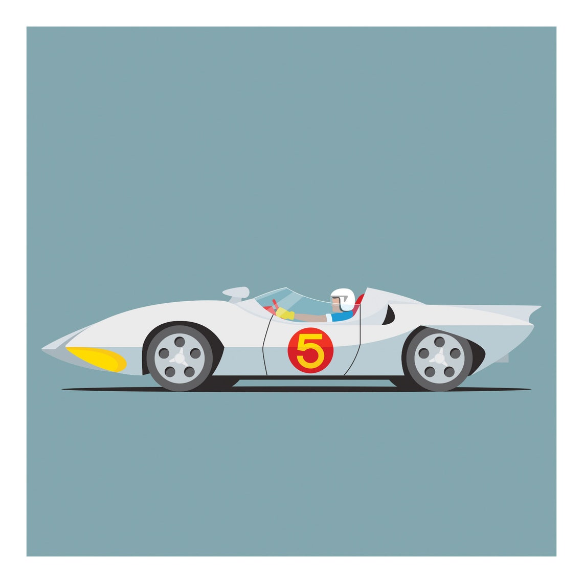 Mach 5 (speed Racer) 11x11 Print - Etsy
