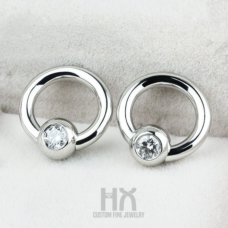 Diamond Prince Albert Ring in Solid PlatinumPT950 /Captive | Etsy