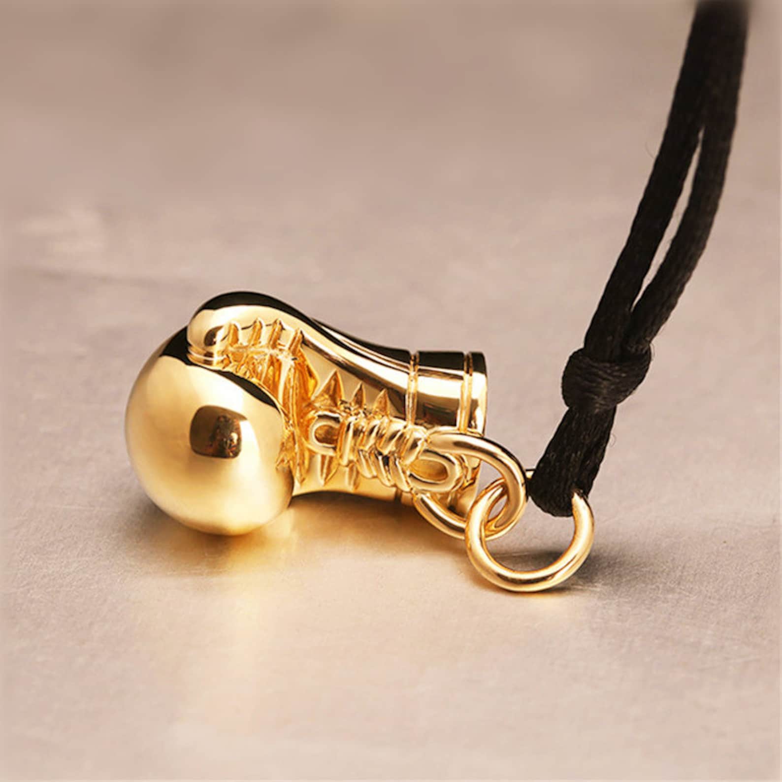 Boxing Glove Pendant in Solid 18k Gold/fighting Glove Pendant/boxing ...