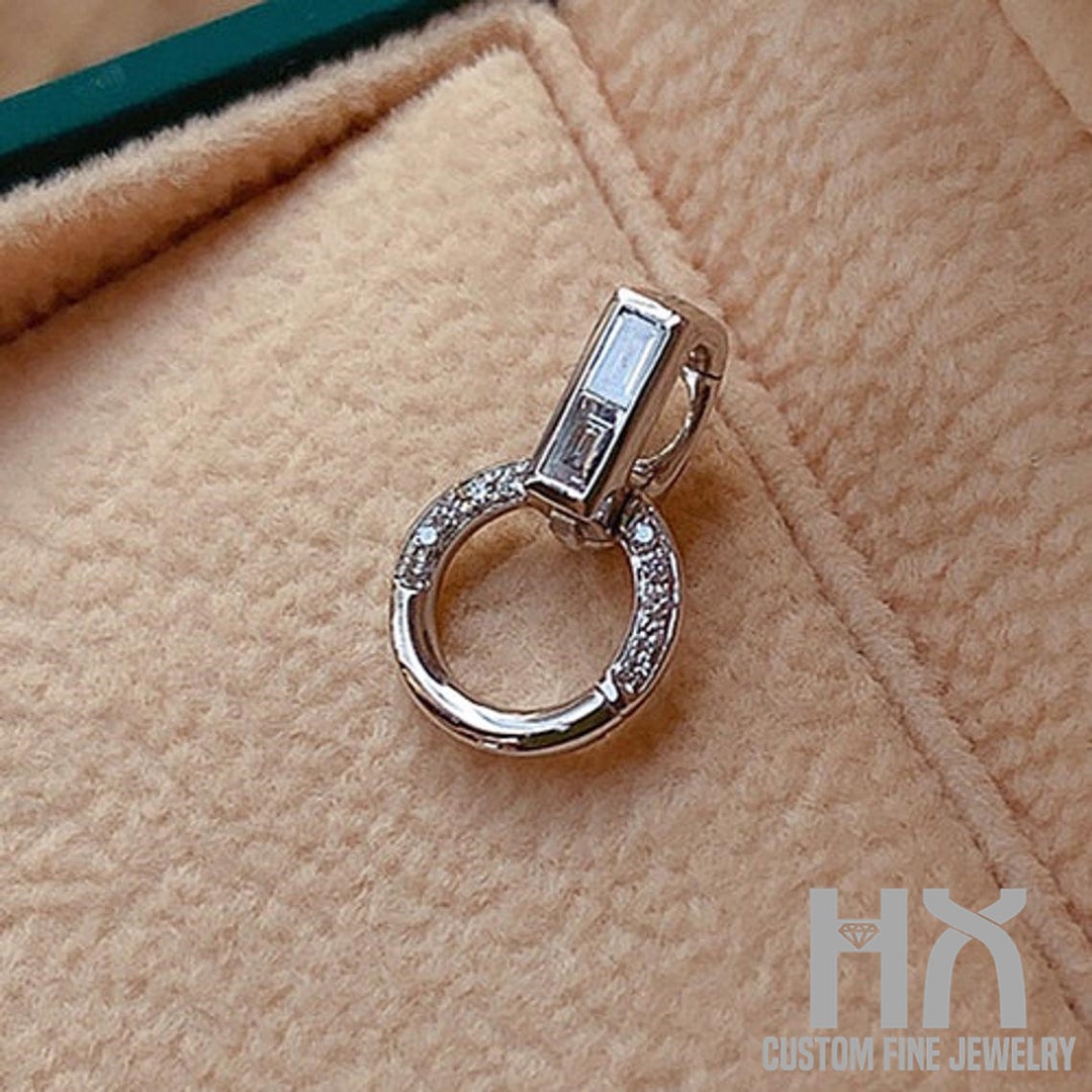 Solid 18k Gold Diamond Clasp for Jewelry Making Necklace Bracelet ...