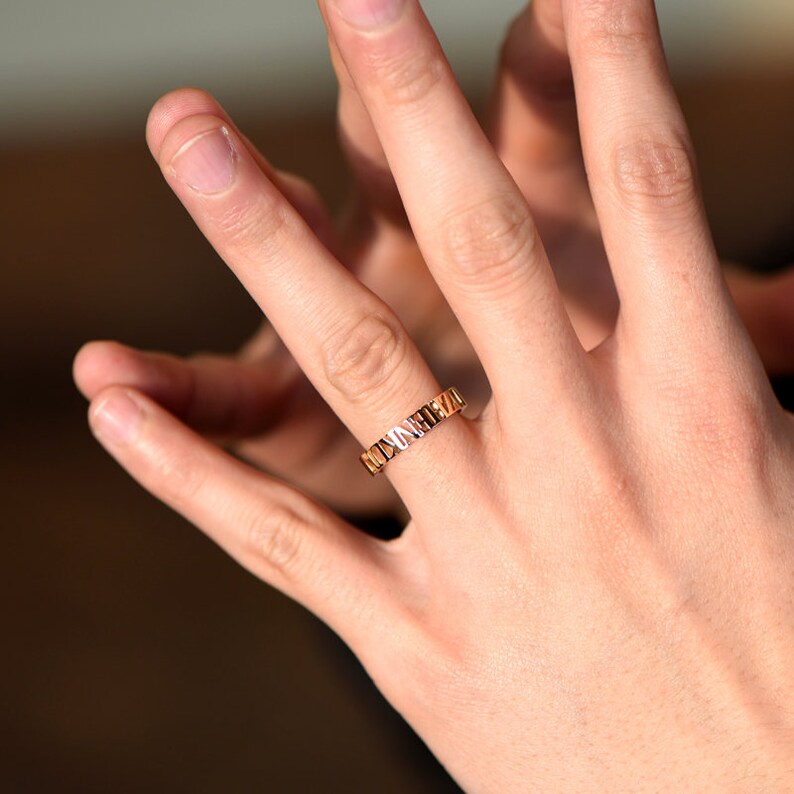 Personalized Name Ring in Solid 18K Gold/custom Name Wedding - Etsy