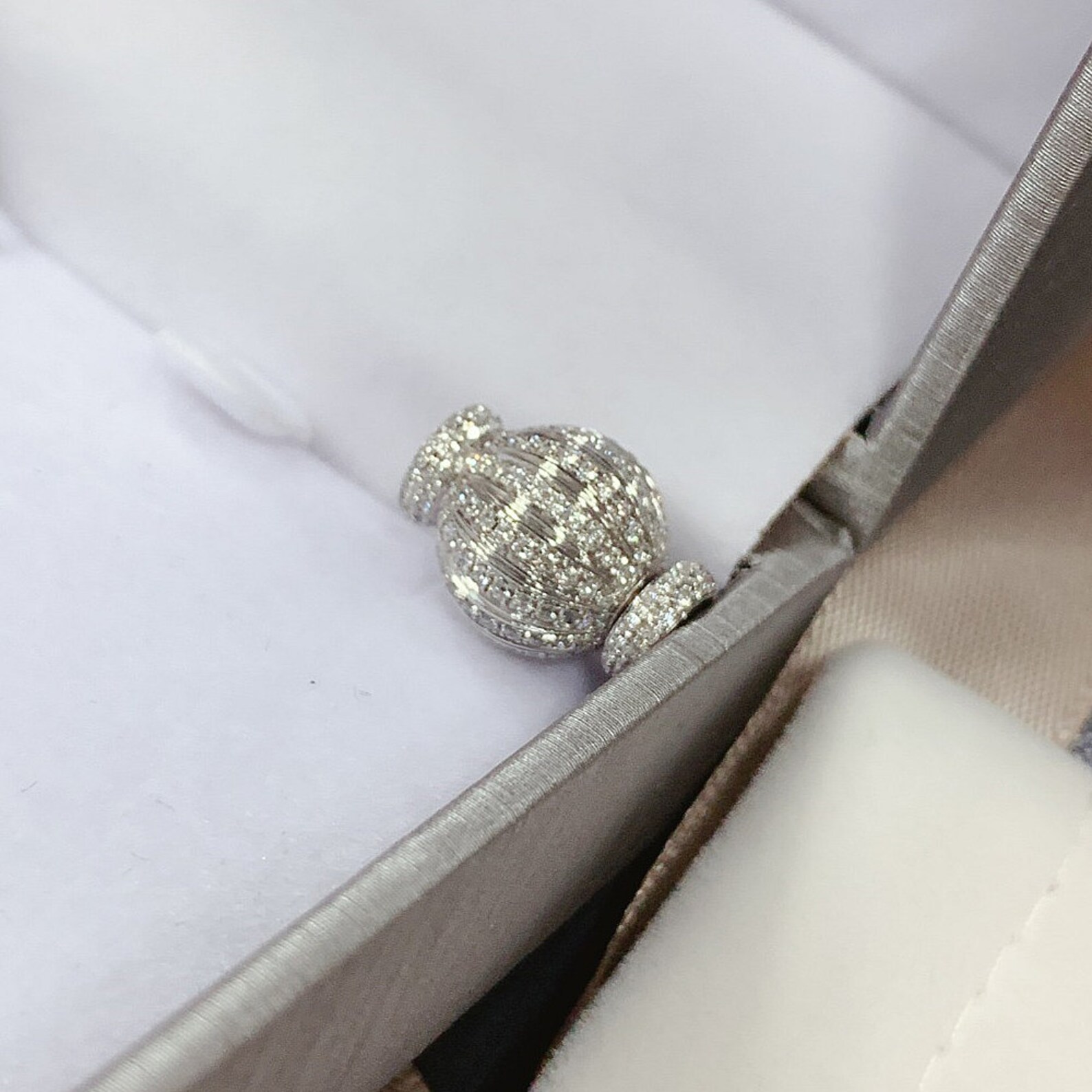 Solid 18k Gold Diamond DIY Spacer Bead (price for ONE Bead), Diamond ...