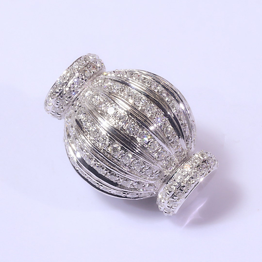 Solid 18k Gold Diamond DIY Spacer Bead (price for ONE Bead), Diamond ...