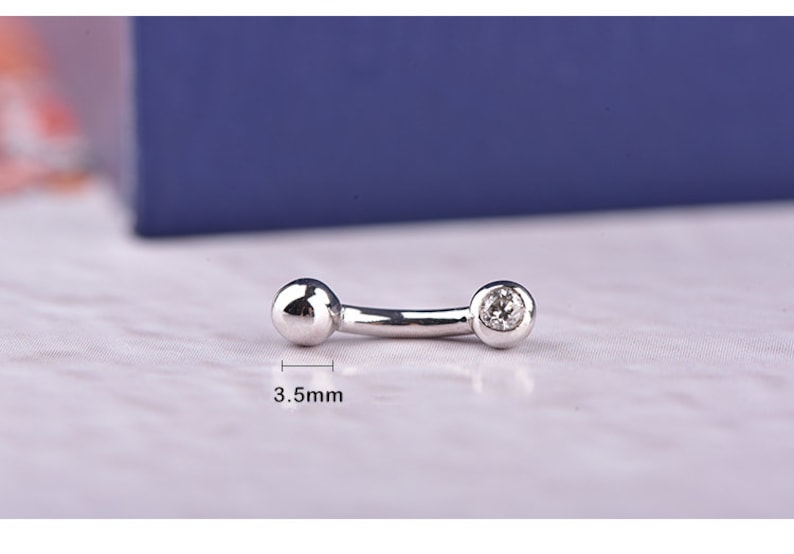Diamond Belly Button Ring in Solid 18k Gold/navel - Etsy