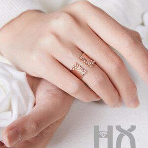 Diamond Wide Open Ring in Solid 18k Gold/wedding Band/custom Fine ...