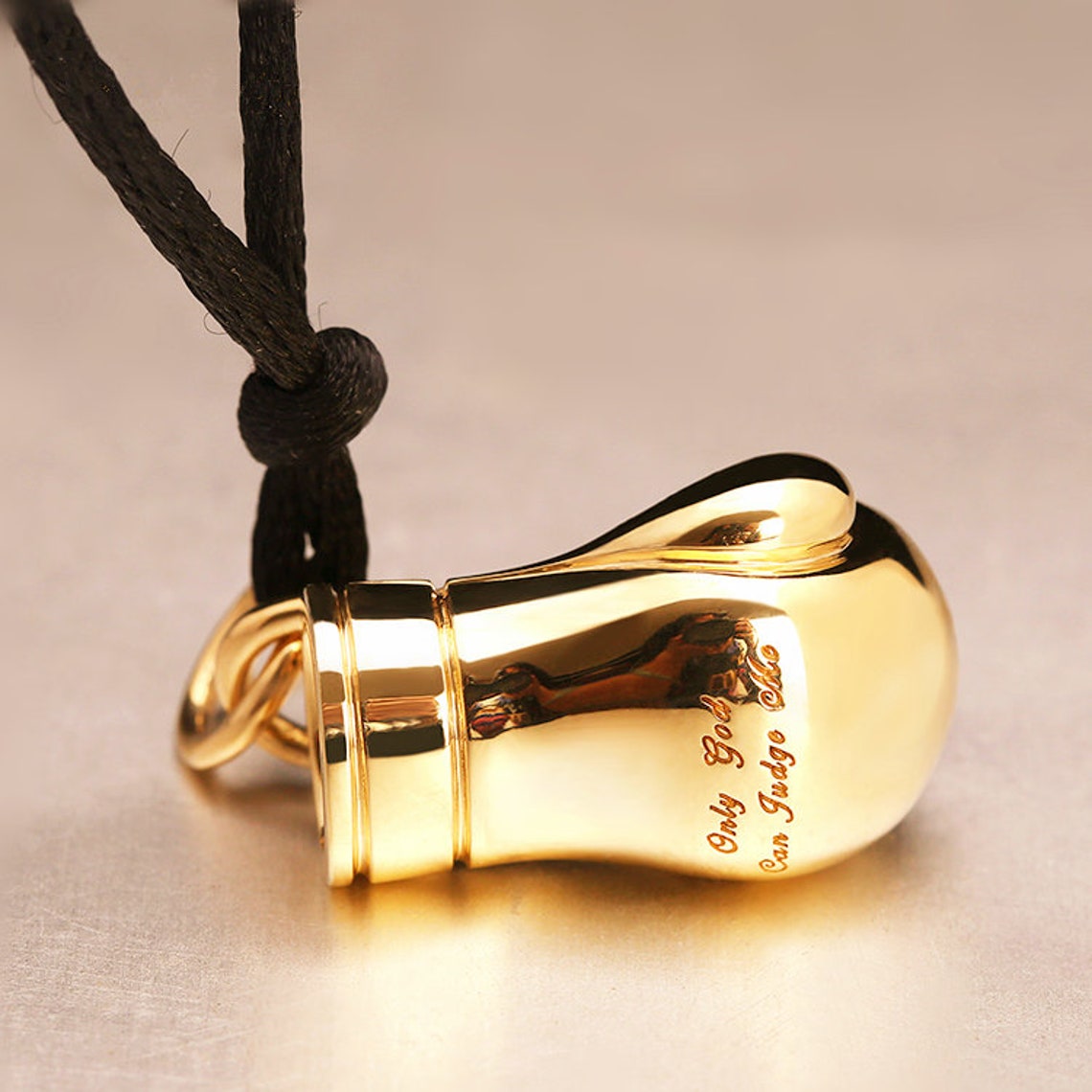 Boxing Glove Pendant in Solid 18k Gold/fighting Glove Pendant/boxing ...