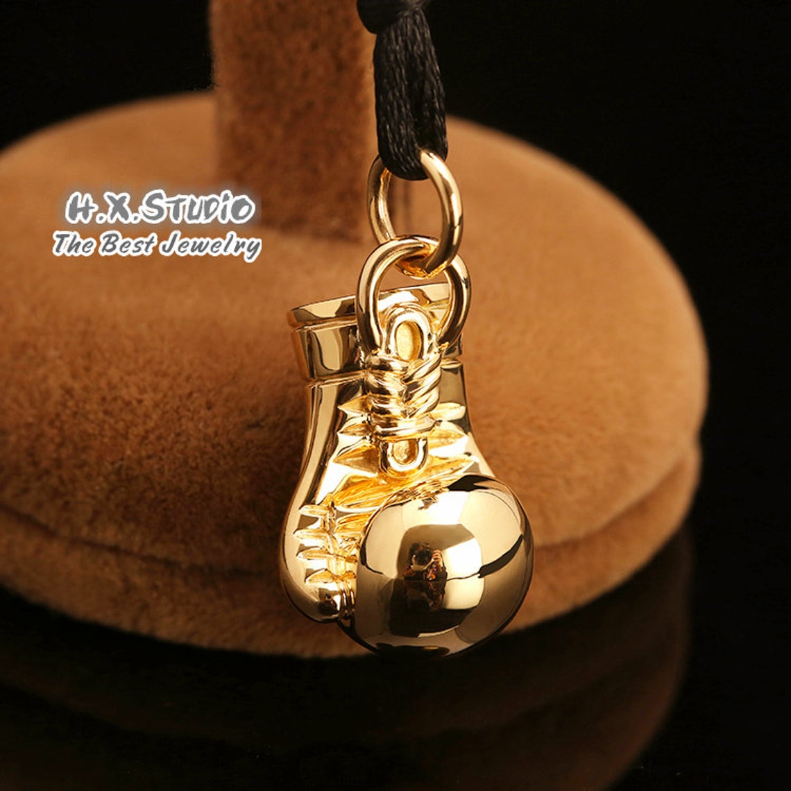 Boxing Glove Pendant in Solid 18k Gold/fighting Glove Pendant/boxing ...