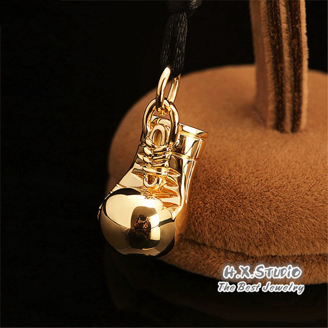 Boxing Glove Pendant in Solid 18k Gold/fighting Glove Pendant/boxing ...