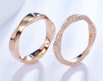 Diamond Mobius Strip Ring - Etsy