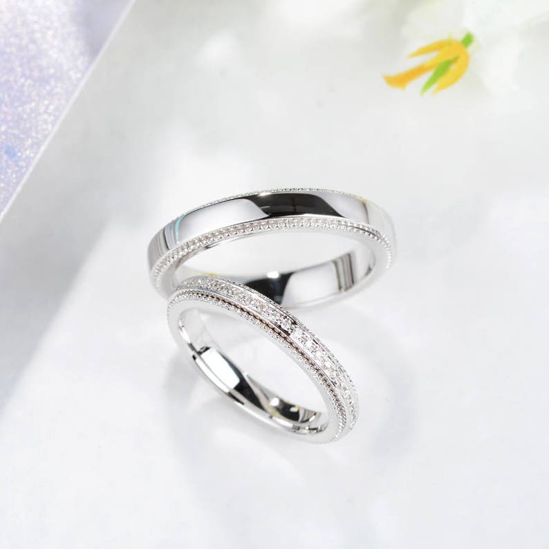 Diamond Spinner Bands in 18k Gold/spinner Rings/couple - Etsy