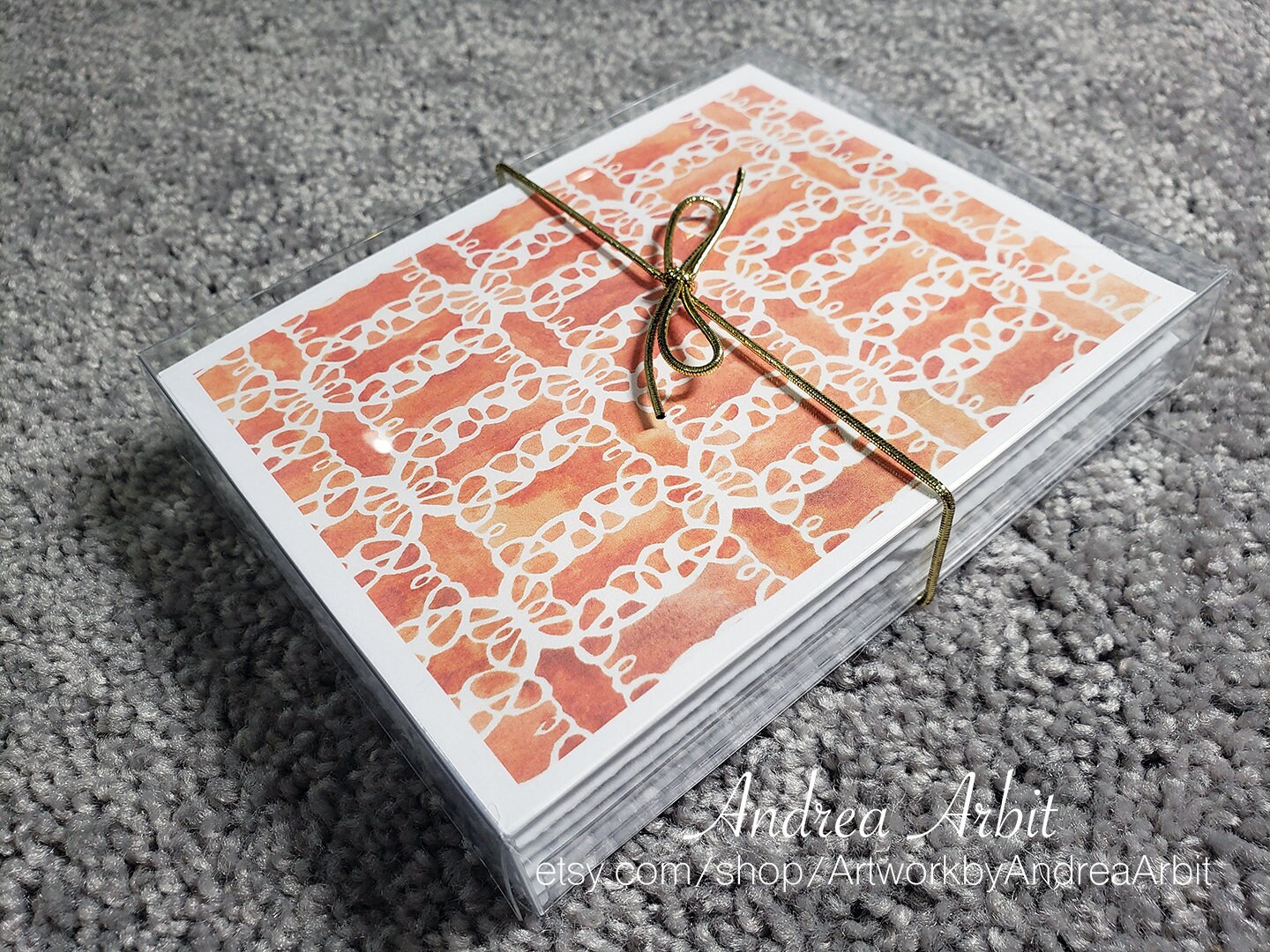 Brown Pattern Notecards 8 blank cards FREE priority | Etsy