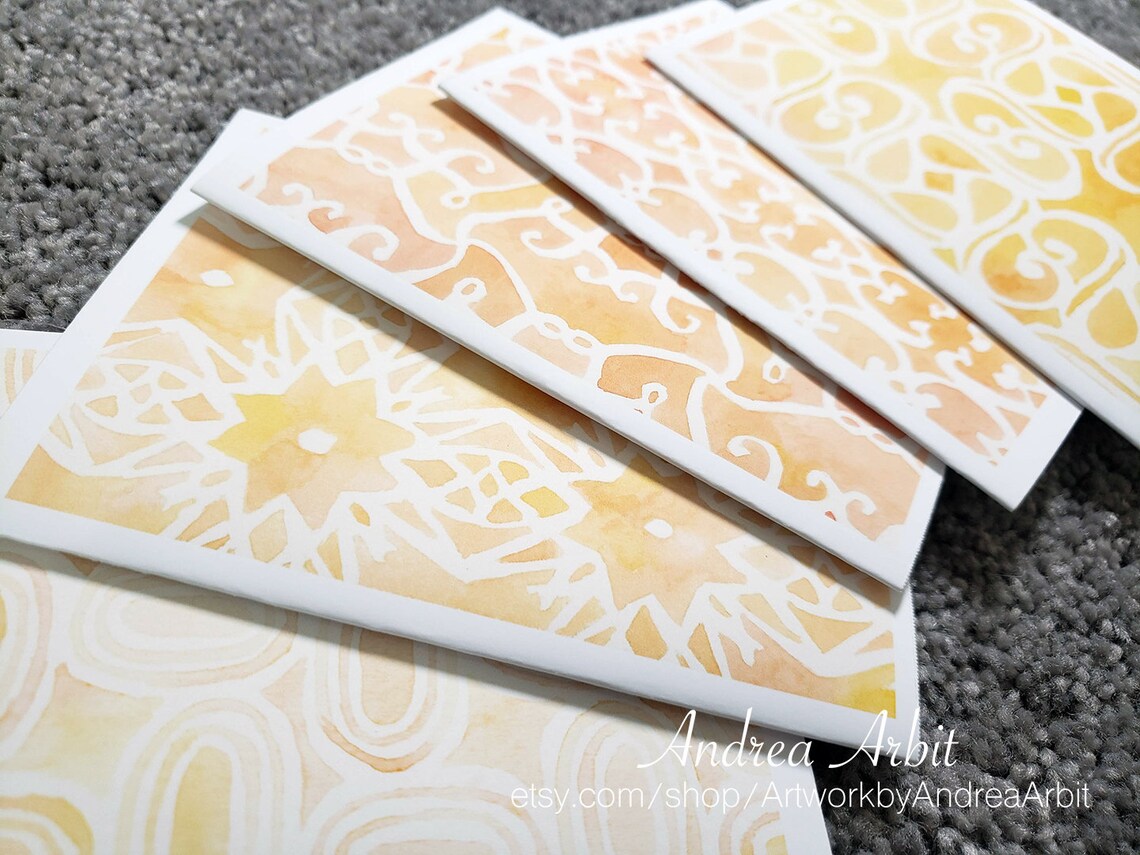 Tan Pattern Notecards 6 Blank Cards FREE Priority Shipping - Etsy