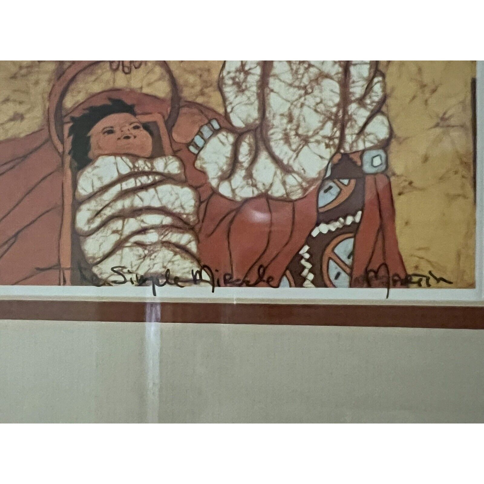 The Simple Miracle Native Signed Print Dick Trish Martin Framed 1980s ...