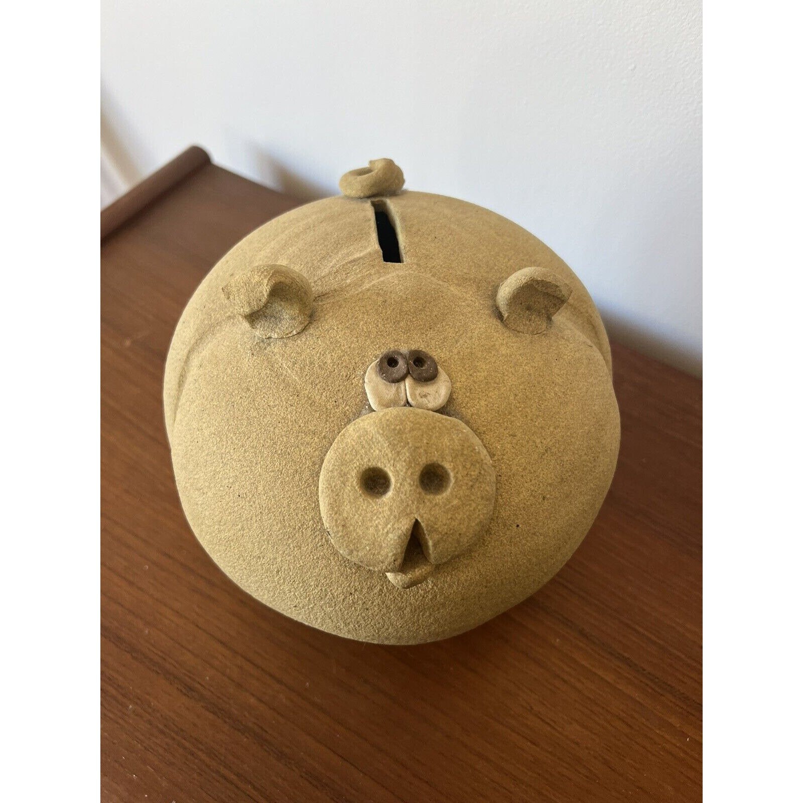 Vintage Studio Art Pottery Piggy Bank Handmade Pottery Pig 7” Mcm - Etsy