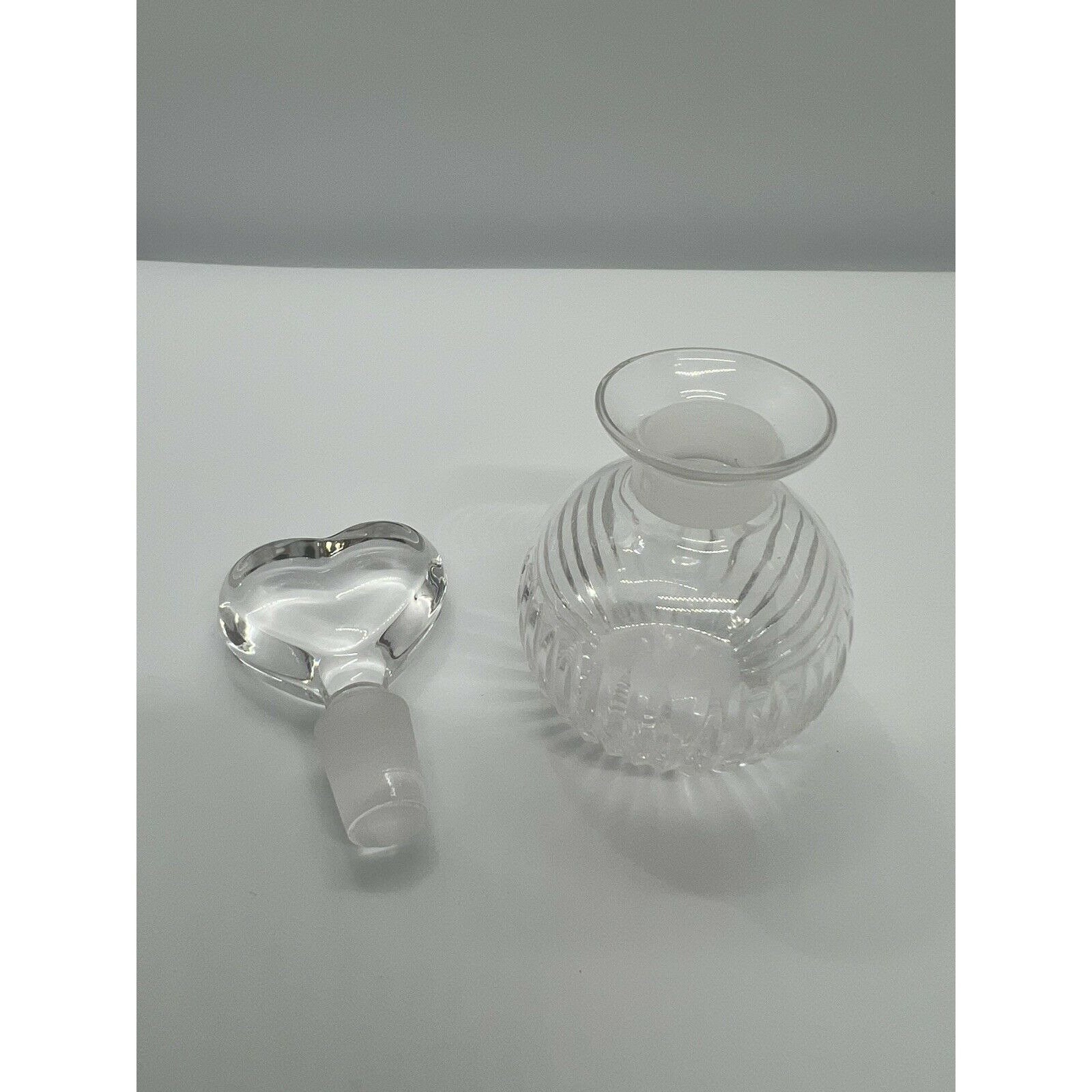 European Lead Crystal Perfume Bottle With Heart Shaped Stopper - Etsy