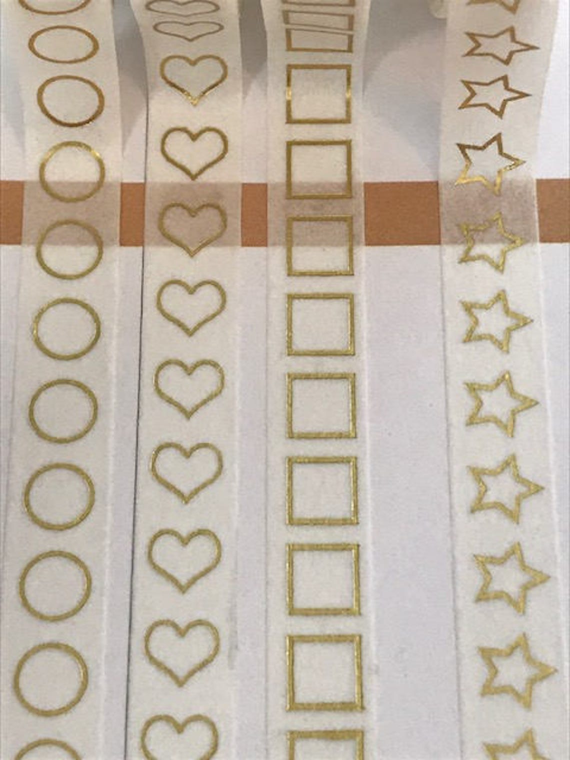 Gold Foil Gold Checklist Washi Tape Heart Checklist Square - Etsy