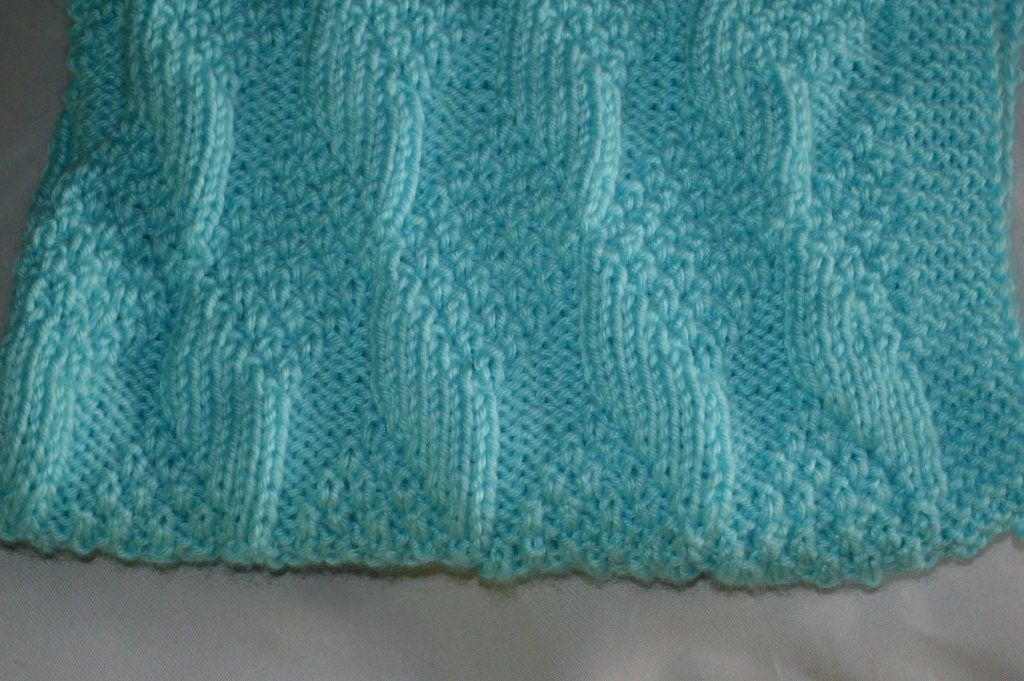 Hand Knit Baby Blanket: 3D Cube Acrylic Afghan (36x36 Inches) - Etsy