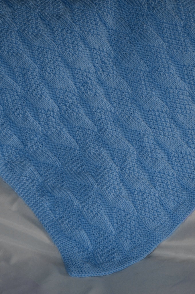 Hand Knit Baby Blanket: 3D Cube Acrylic Afghan (36x36 Inches) - Etsy
