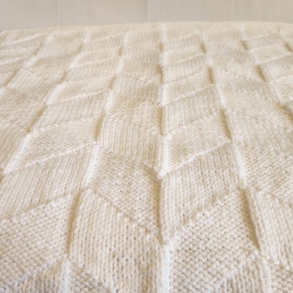 Hand Knit Throw - Etsy