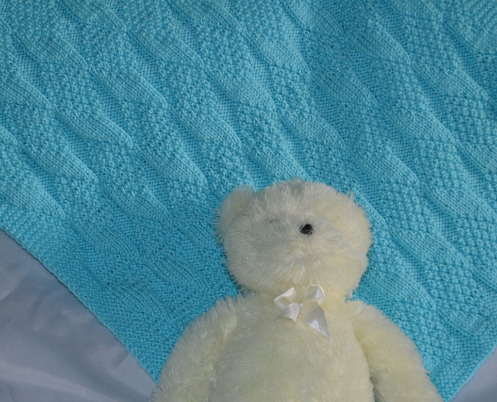 Hand Knit Baby Blanket: 3D Cube Acrylic Afghan (36x36 Inches) - Etsy