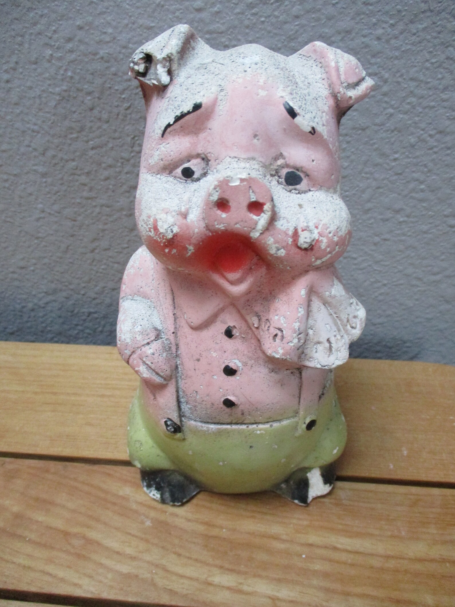Vintage Plaster Piggy Bank Chalkware Carnival Prize Pig Crying - Etsy