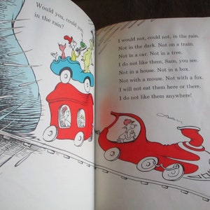 DR Seuss Green Eggs and Ham 50 Word Vocab 1960 Book Club - Etsy