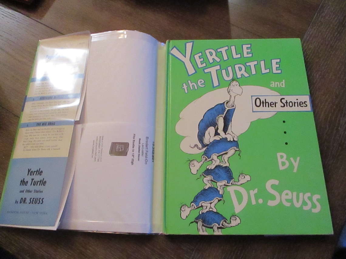 Dr Seuss YERTLE the TURTLE and Other Stories Dust Jacket 1958 - Etsy