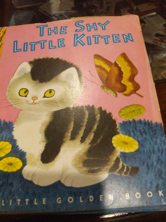 Little Golden Book the Shy Little Kitten With Dust Jacket 1946 | Etsy