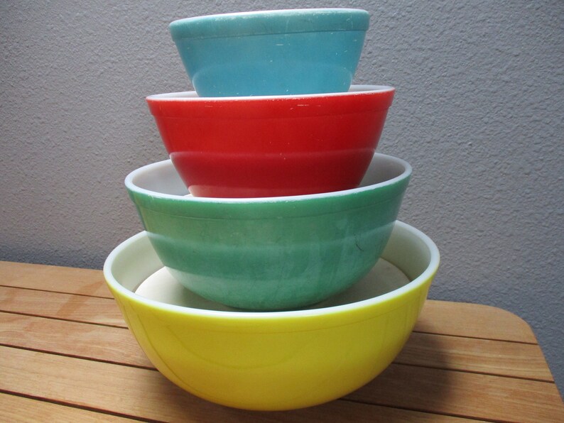 PRIMARY SET PYREX Numbered Vintage Primary Colors | Etsy