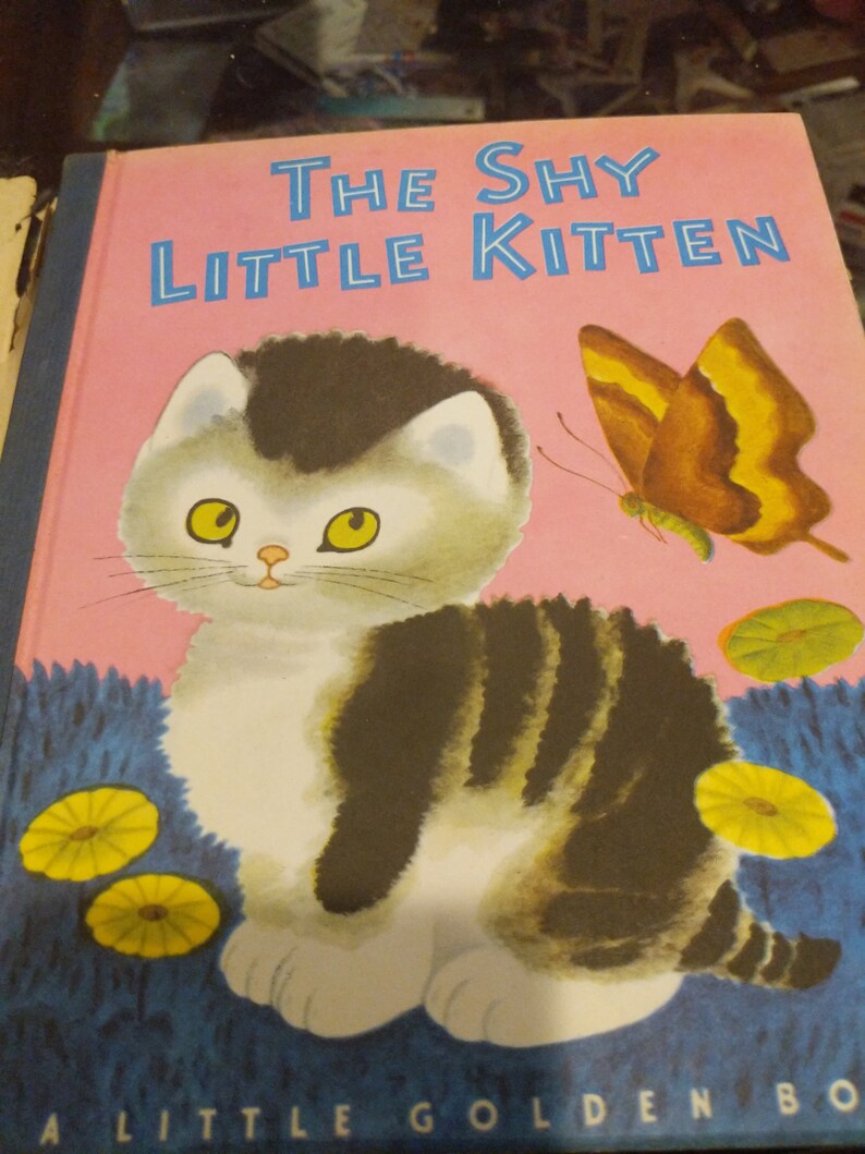 Little Golden Book the Shy Little Kitten With Dust Jacket 1946 | Etsy