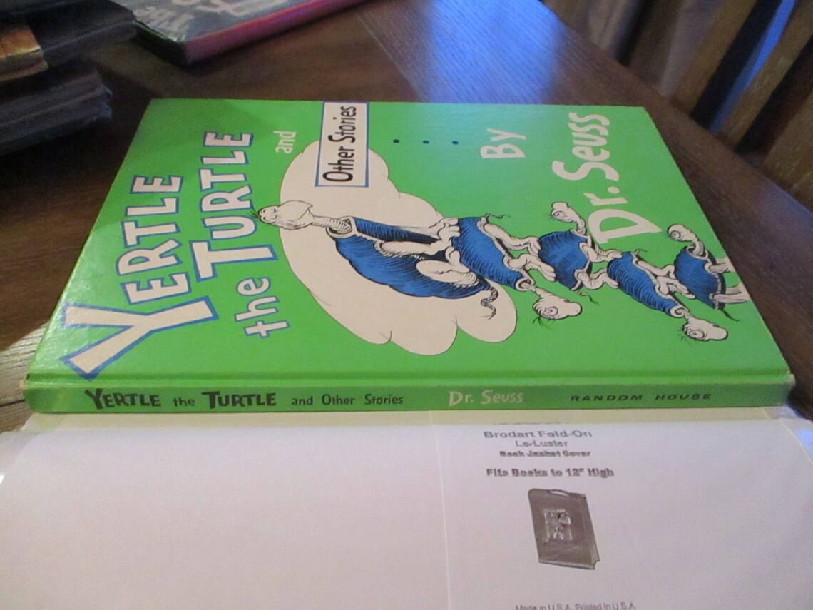 Dr Seuss YERTLE the TURTLE and Other Stories Dust Jacket 1958 - Etsy