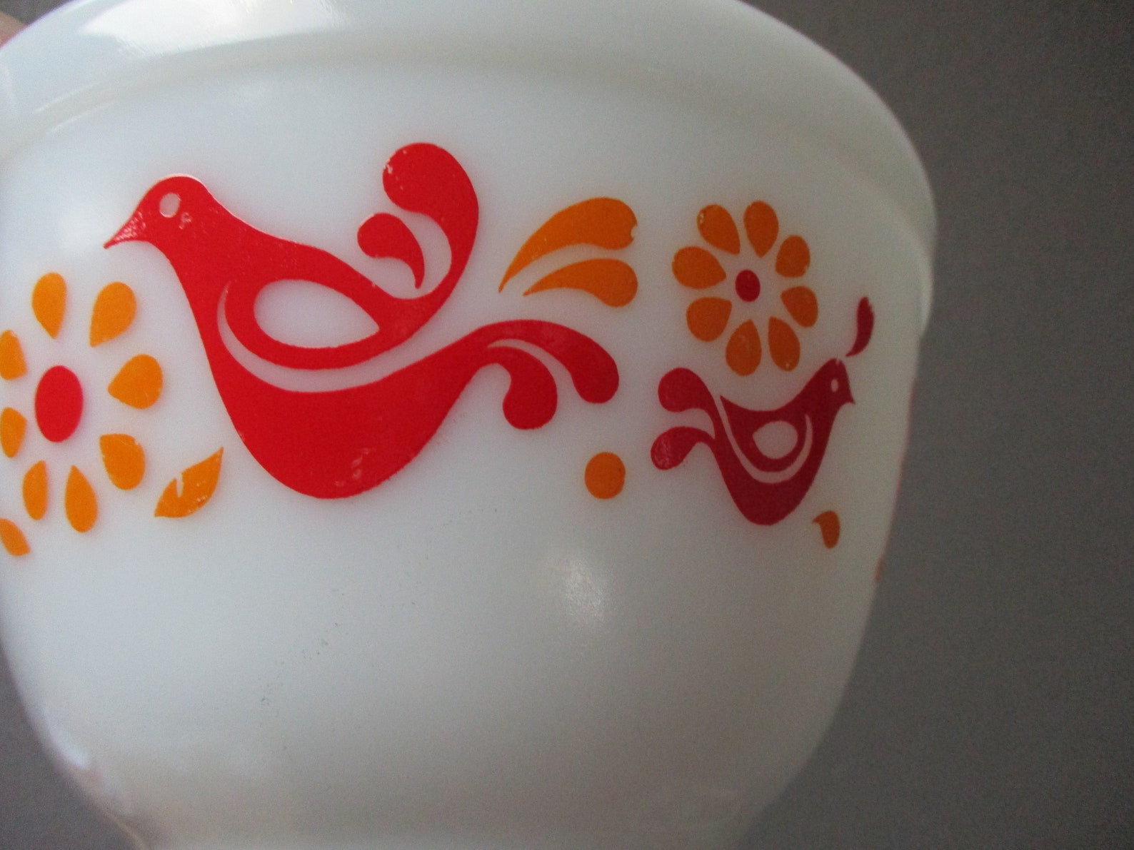 FRIENDSHIP BIRDS PYREX Set Glossy Round Mixing Bowls - Etsy