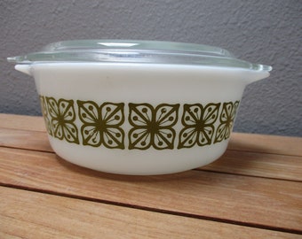 Green Flower Pyrex - Etsy