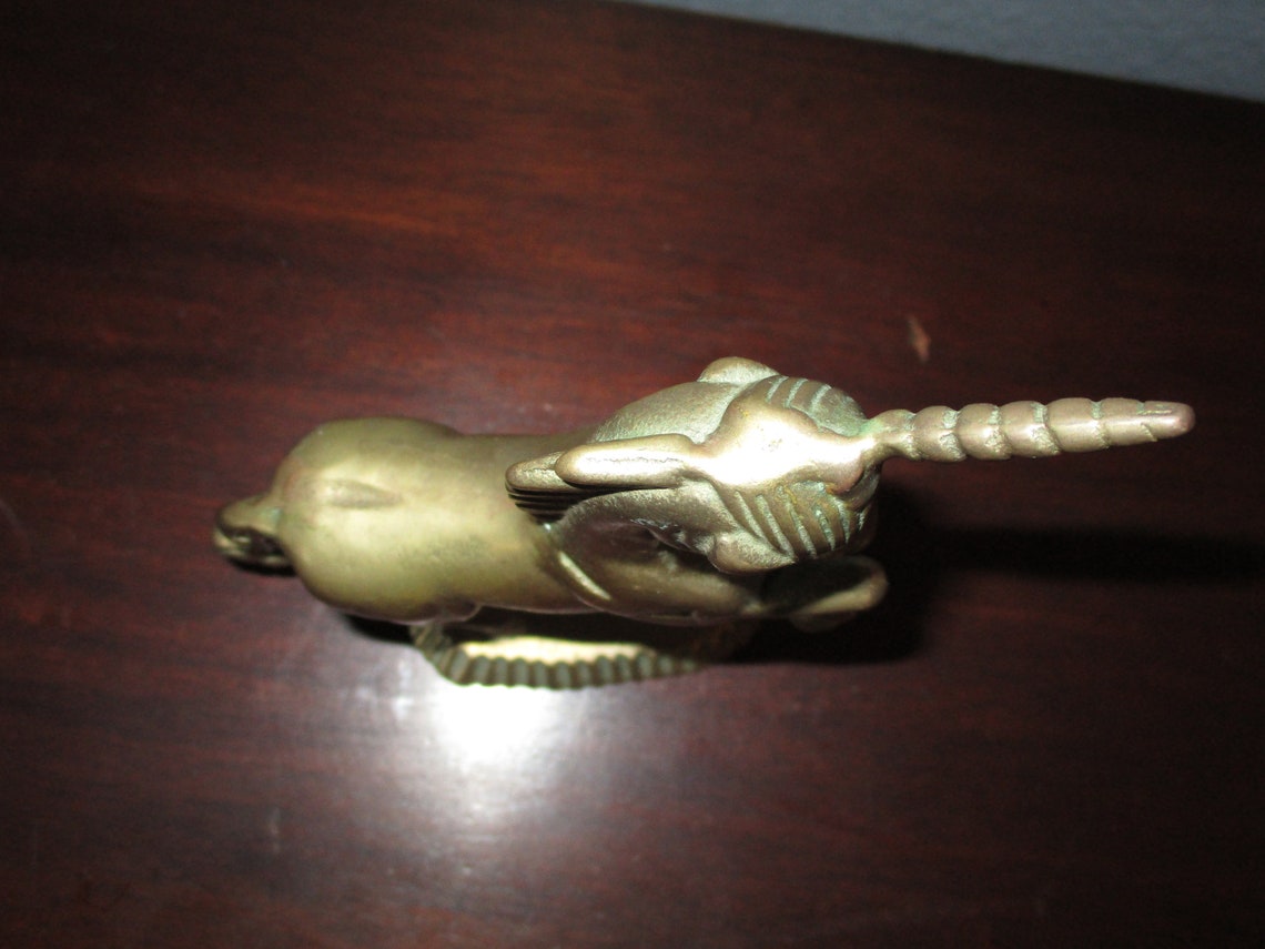 BRASS UNICORN Vintage figurine | Etsy