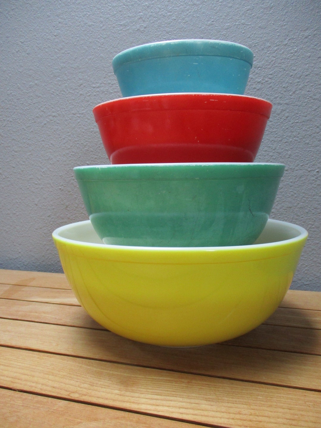 PRIMARY SET PYREX Numbered Vintage Primary Colors - Etsy