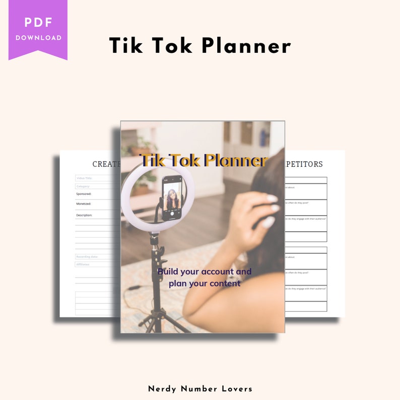 Tik Tok Content Planner - Etsy