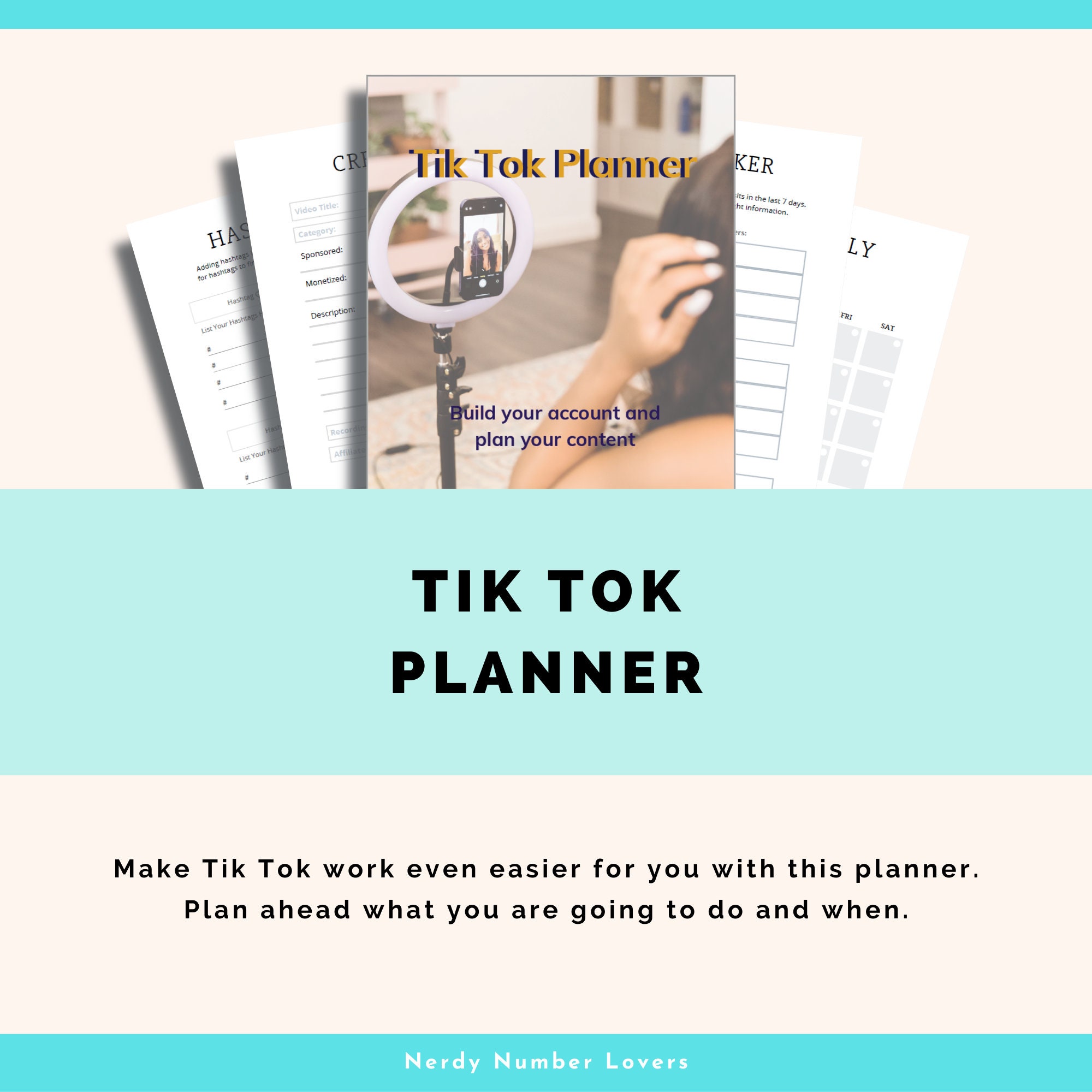 Tik Tok Content Planner - Etsy