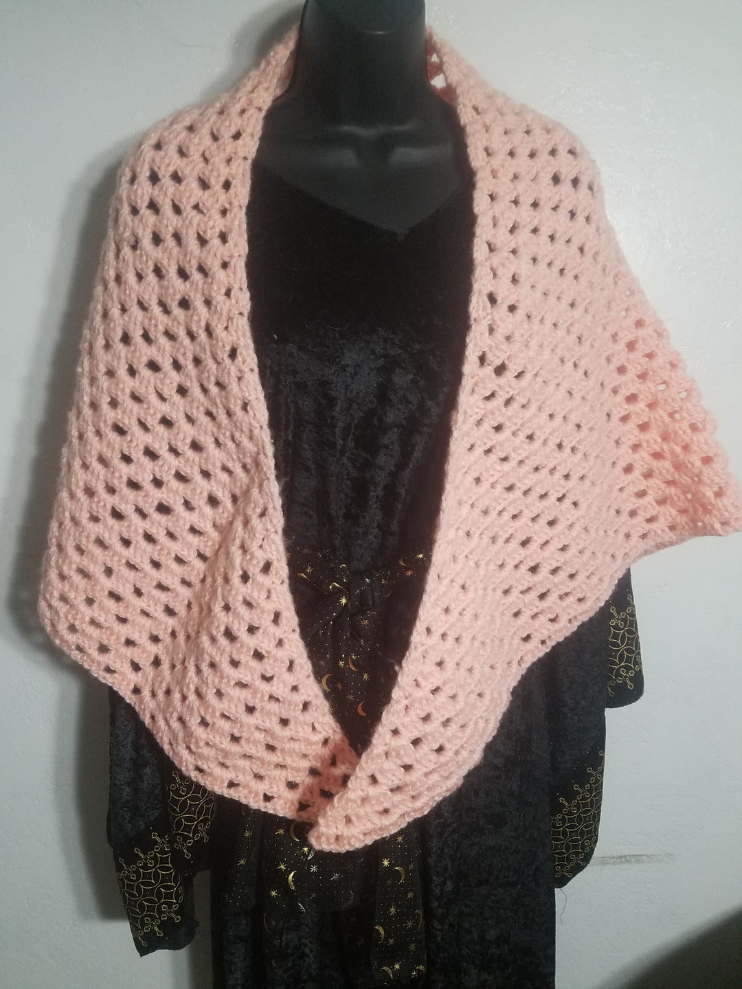 Cherry Blossom Shawl - Elegant, Delicate, and Versatile Wrap in Peachy ...