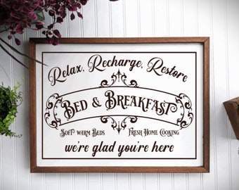 Bed Breakfast Sign - Etsy