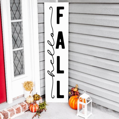 Hello Fall Sign Welcome Sign Thanksgiving Porch Decor - Etsy